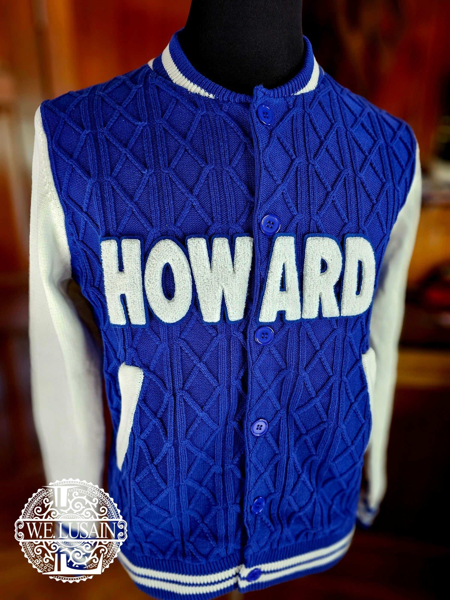 Howard Varsity Sweater (Blue) – 4Klub by W.E. Lusain